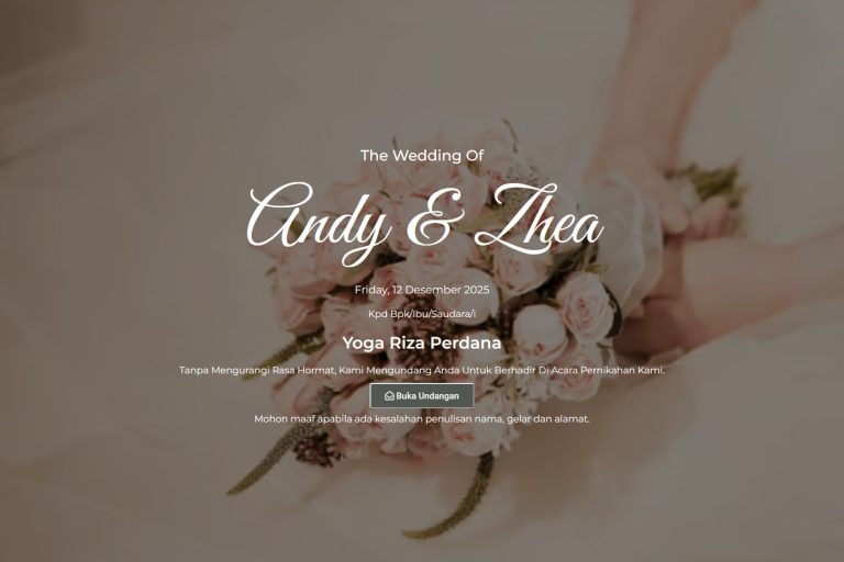 Contoh Undangan Pernikahan Digital